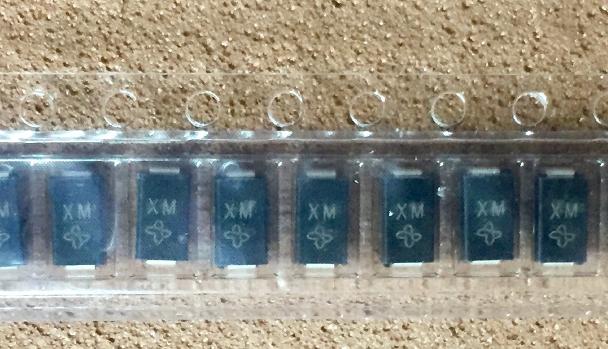 SMAJ15CA, SMA 15v bidirectional TVS tube, Making code XM