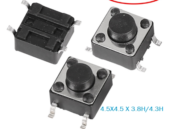 3X3，3X4X2H，3X4X2H,4.5X4.5，6X6tact switch